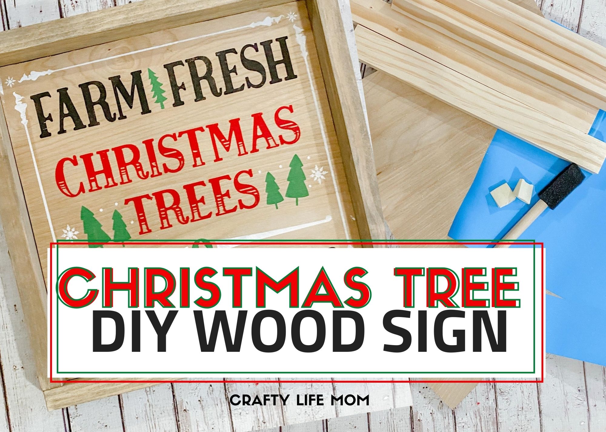 DIY Farm Fresh Christmas Trees Wood Sign Craft Kit